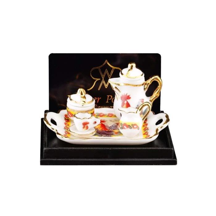Coffee Tray In Rooster Design (RP16225) - Dolls House Accessories ...