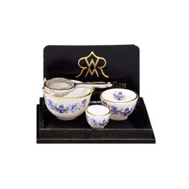 Blue Onion Design Set with Strainer and Bowl (RP18455) - Dolls House ...