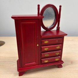 Damaged - Mahogany Combination Wardrobe (2D-DF176)