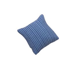 Miniatures Dolls House Miniature Blue Ribbed Cushion | Minimum World